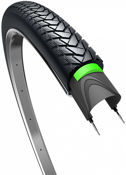 Buitenband Edge Traveller Protect 28 x 1.60" / 42-622 - zwart met ...